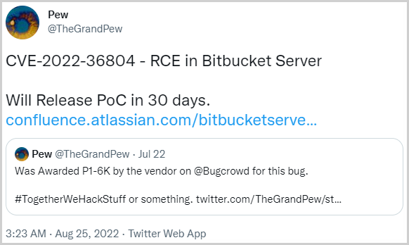 Atlassian Bitbucket Server vulnerable to critical RCE vulnerability Atlassian Bitbucket Server vulnerable to critical RCE vulnerability